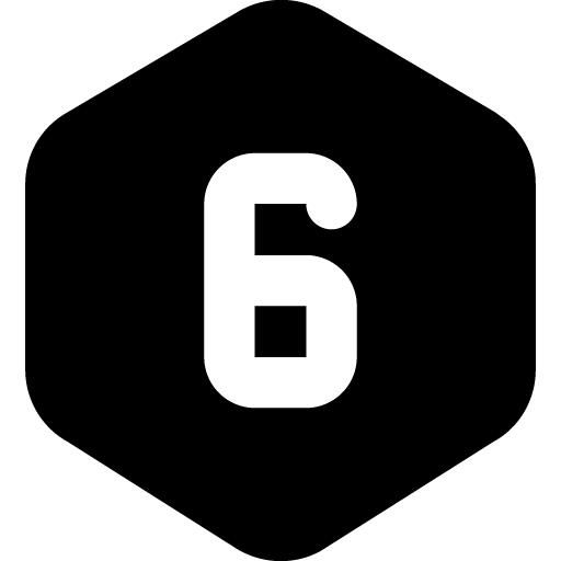 Hexagon 6 filled icon svg png free download