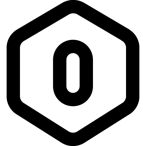 Hexagon number 0 icon svg png free download