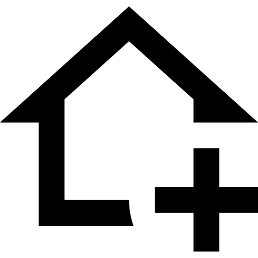 Home plus outline icon svg png free download