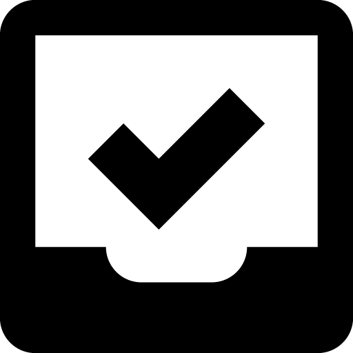 Inbox check icon svg png free download