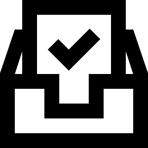 Inbox done icon svg png free download