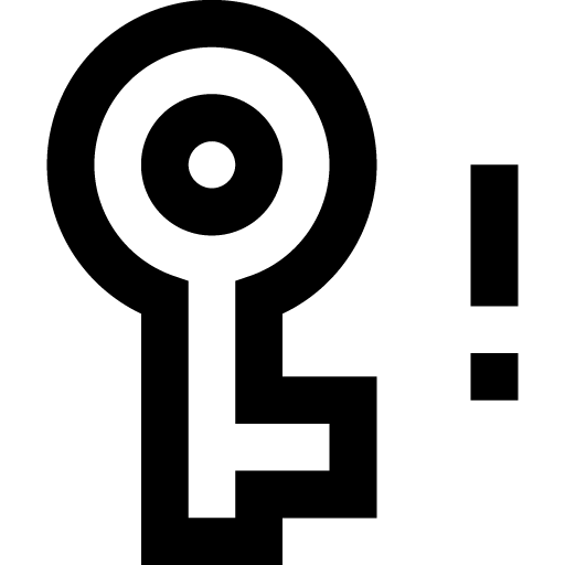 Key alert outline icon svg png free download