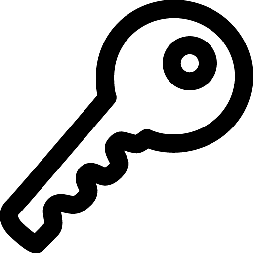 Key outline icon svg png free download
