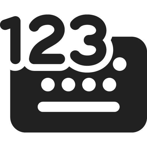 Keyboard 123 icon svg png free download