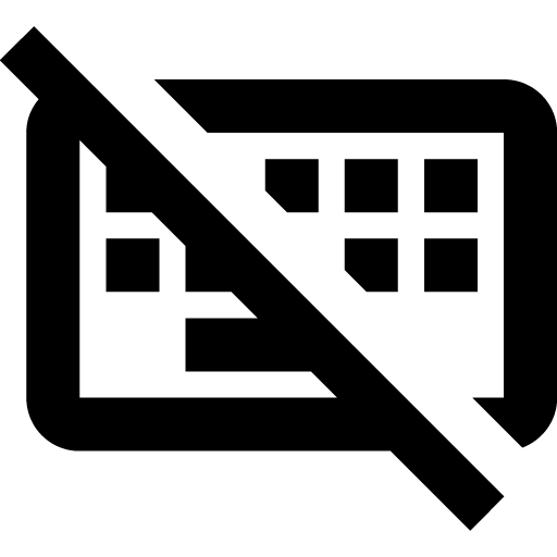 Keyboard off outline icon svg png free download