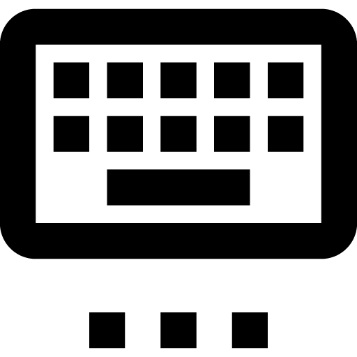 Keyboard settings outline icon svg png free download