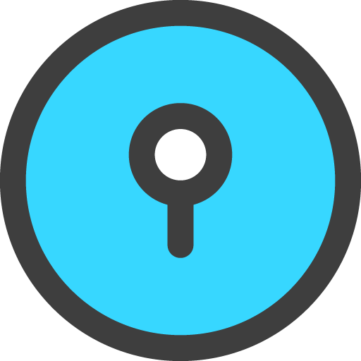 Keyhole lock circle icon svg png free download