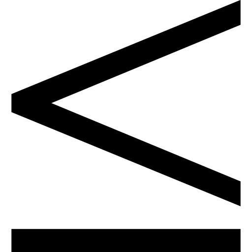 Less than equal icon svg png free download