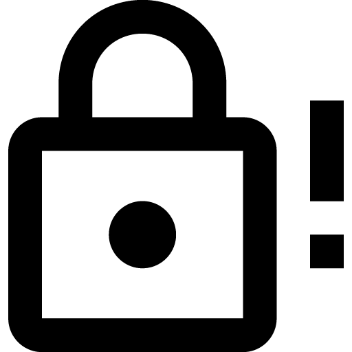 Lock alert outline icon svg png free download