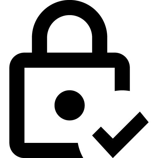 Lock check outline icon svg png free download