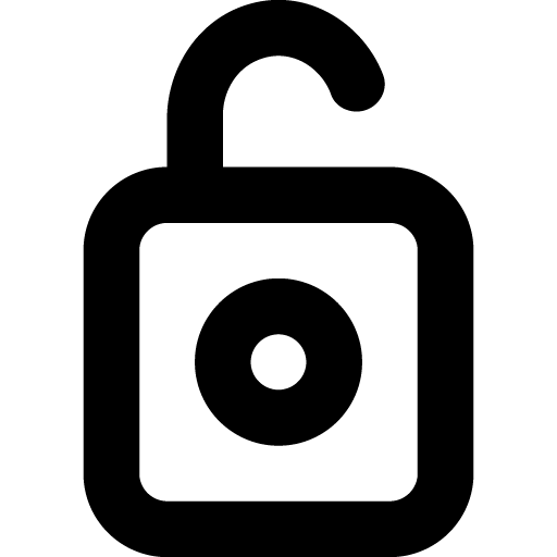 Lock circle open round icon svg png free download