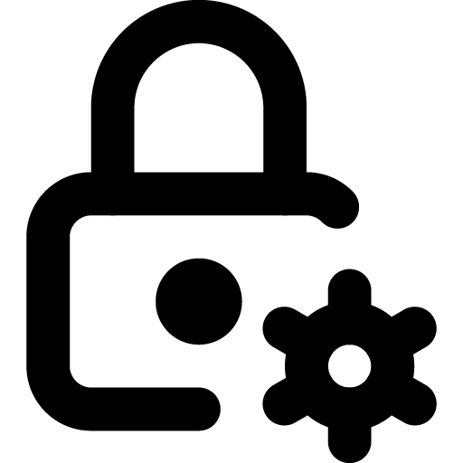 Lock cog icon svg png free download