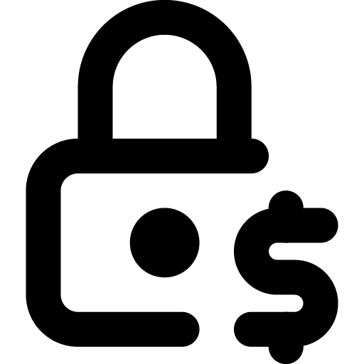 Lock dollar icon svg png free download