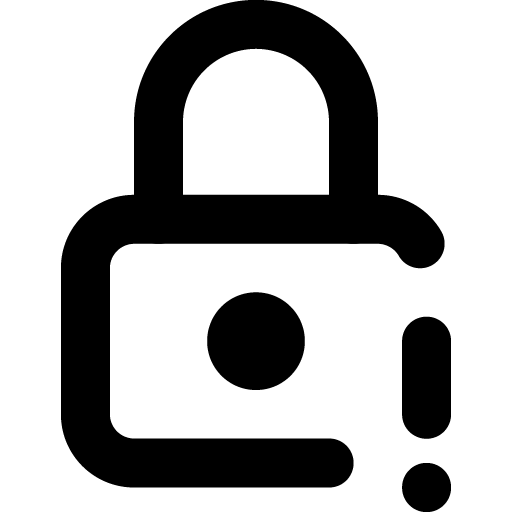 Lock exclamation icon svg png free download