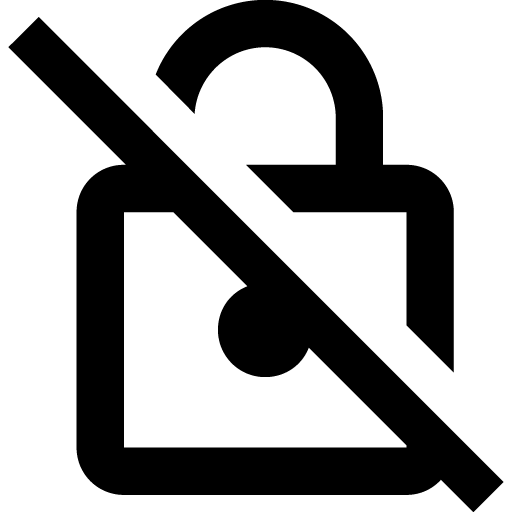 Lock off outline icon svg png free download
