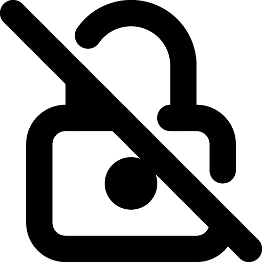 Lock off icon svg png free download