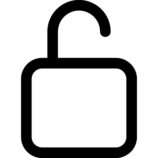 Lock open outline icon svg png free download