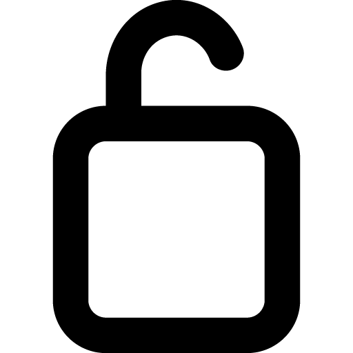 Lock open round icon svg png free download