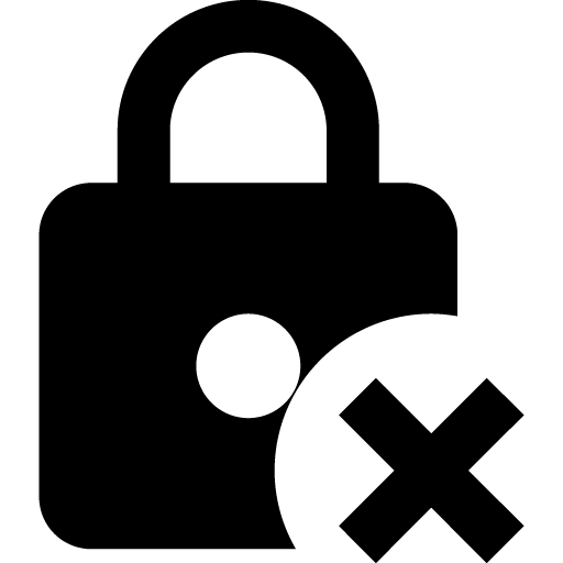 Lock remove icon svg png free download