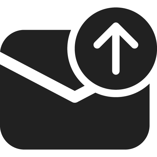 Mail arrow up icon svg png free download