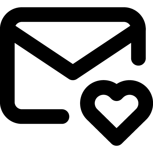 Mail heart icon svg png free download - 2