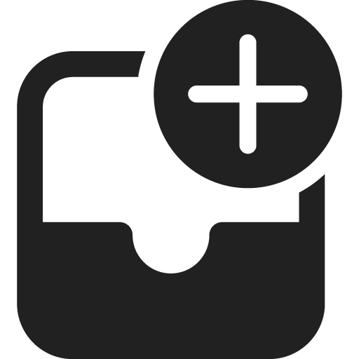 Mail inbox add icon svg png free download