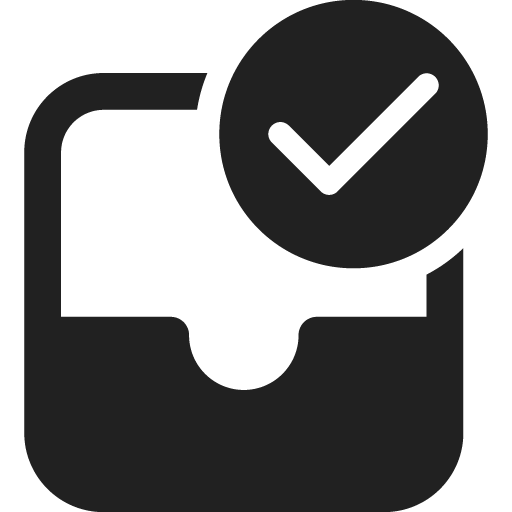 Mail inbox checkmark icon svg png free download