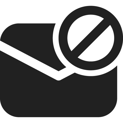 Mail prohibited icon svg png free download