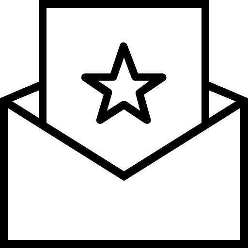 Mail star icon svg png free download