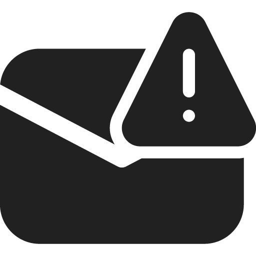 Mail warning icon svg png free download