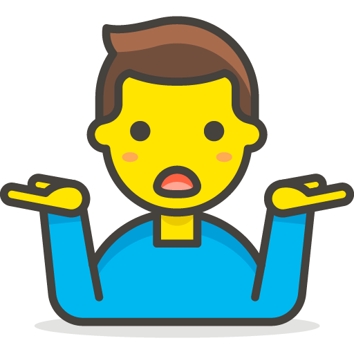 Man shrugging icon svg png free download