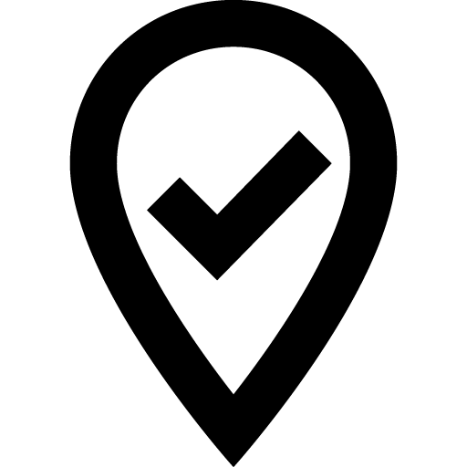 Map marker check outline icon svg png free download