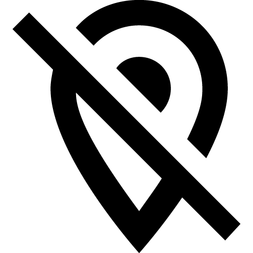 Map marker off outline icon svg png free download