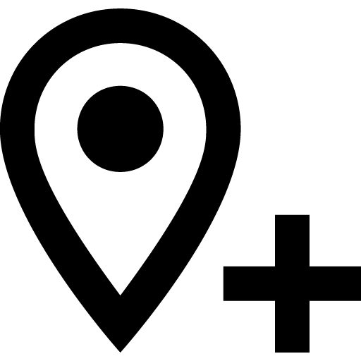 Map marker plus outline icon svg png free download