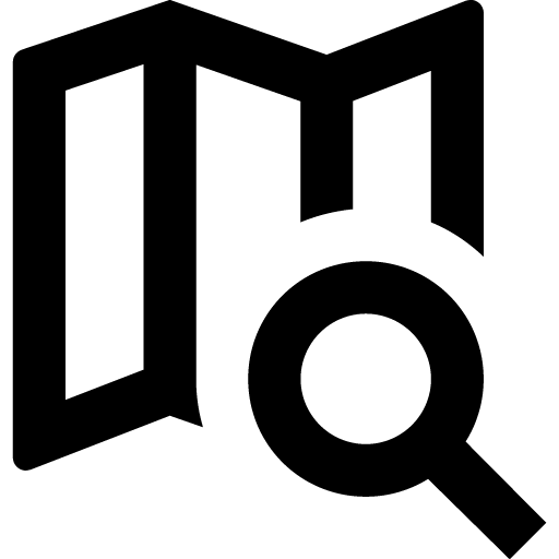 Map search outline icon svg png free download