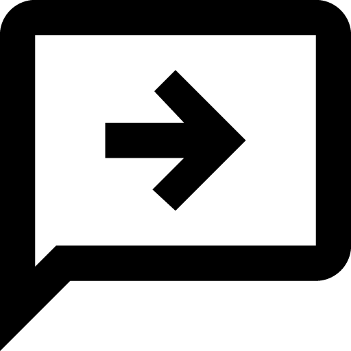 Message arrow right outline icon svg png free download