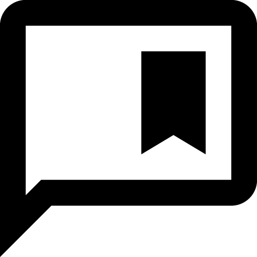 Message bookmark outline icon svg png free download