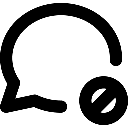 Message circle cancel icon svg png free download