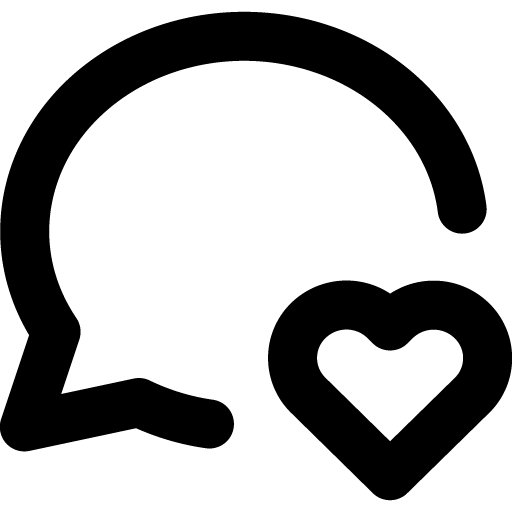 Message circle heart icon svg png free download