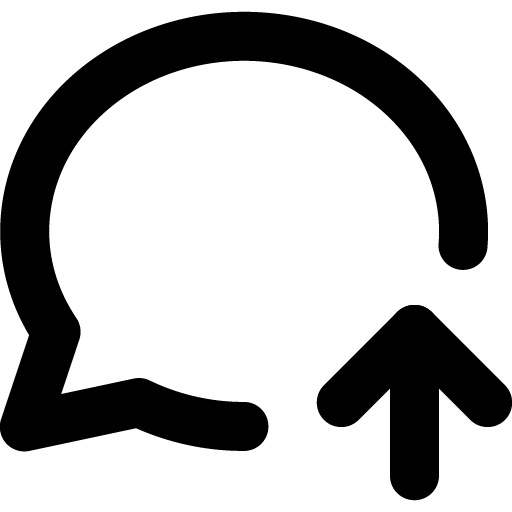 Message circle up icon svg png free download