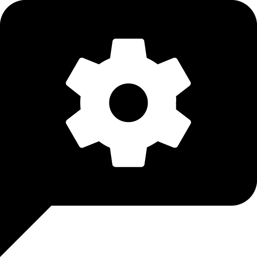 Message cog icon svg png free download - 2