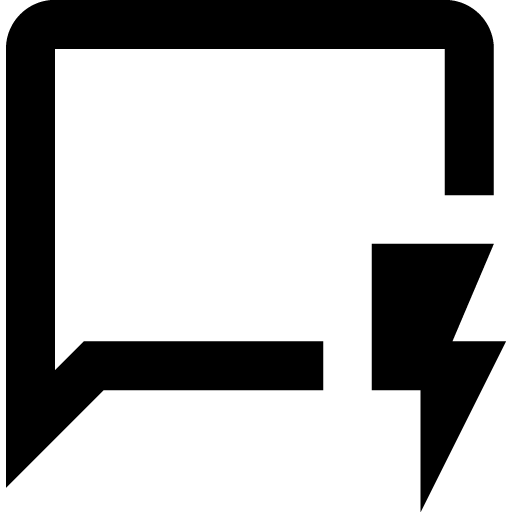 Message flash outline icon svg png free download