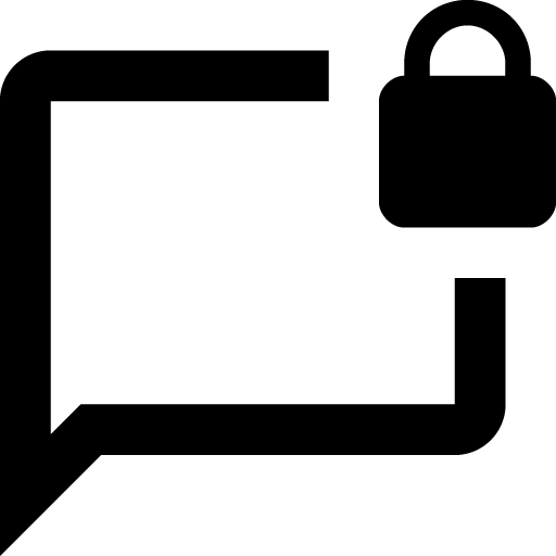 Message lock outline icon svg png free download