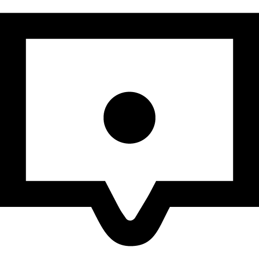 Message one point icon svg png free download