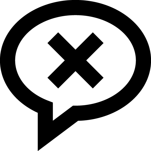 Message rounded x icon svg png free download - 2