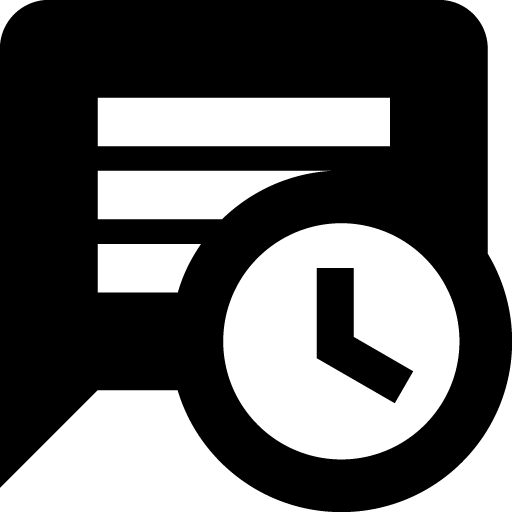 Message text clock icon svg png free download