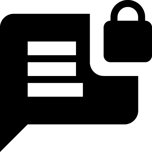 Message text lock icon svg png free download