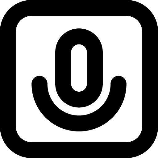 Mic square icon svg png free download