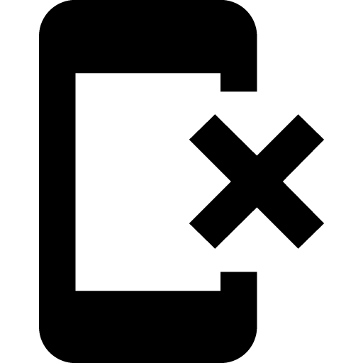 Mobile phone close icon svg png free download