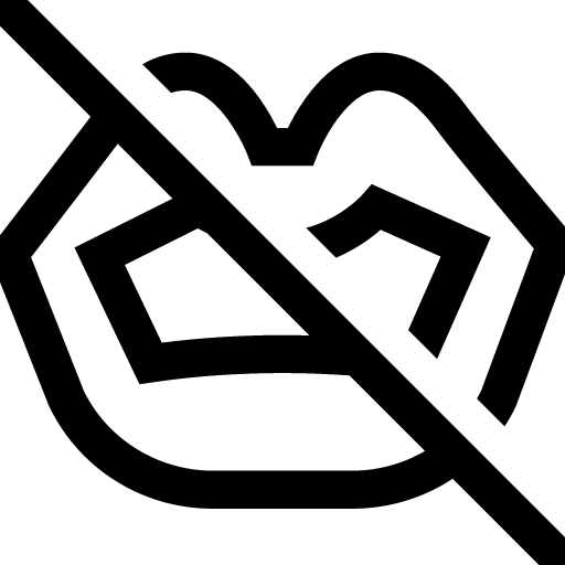 Mouth slash icon svg png free download